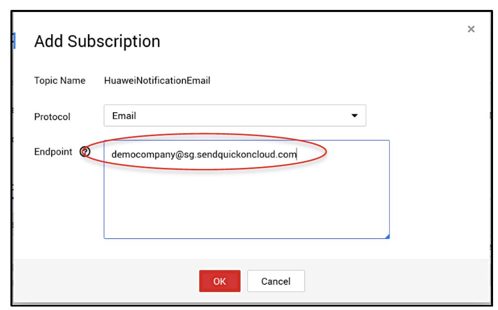 Huawei Cloud – Integration Guide - SendQuick Cloud